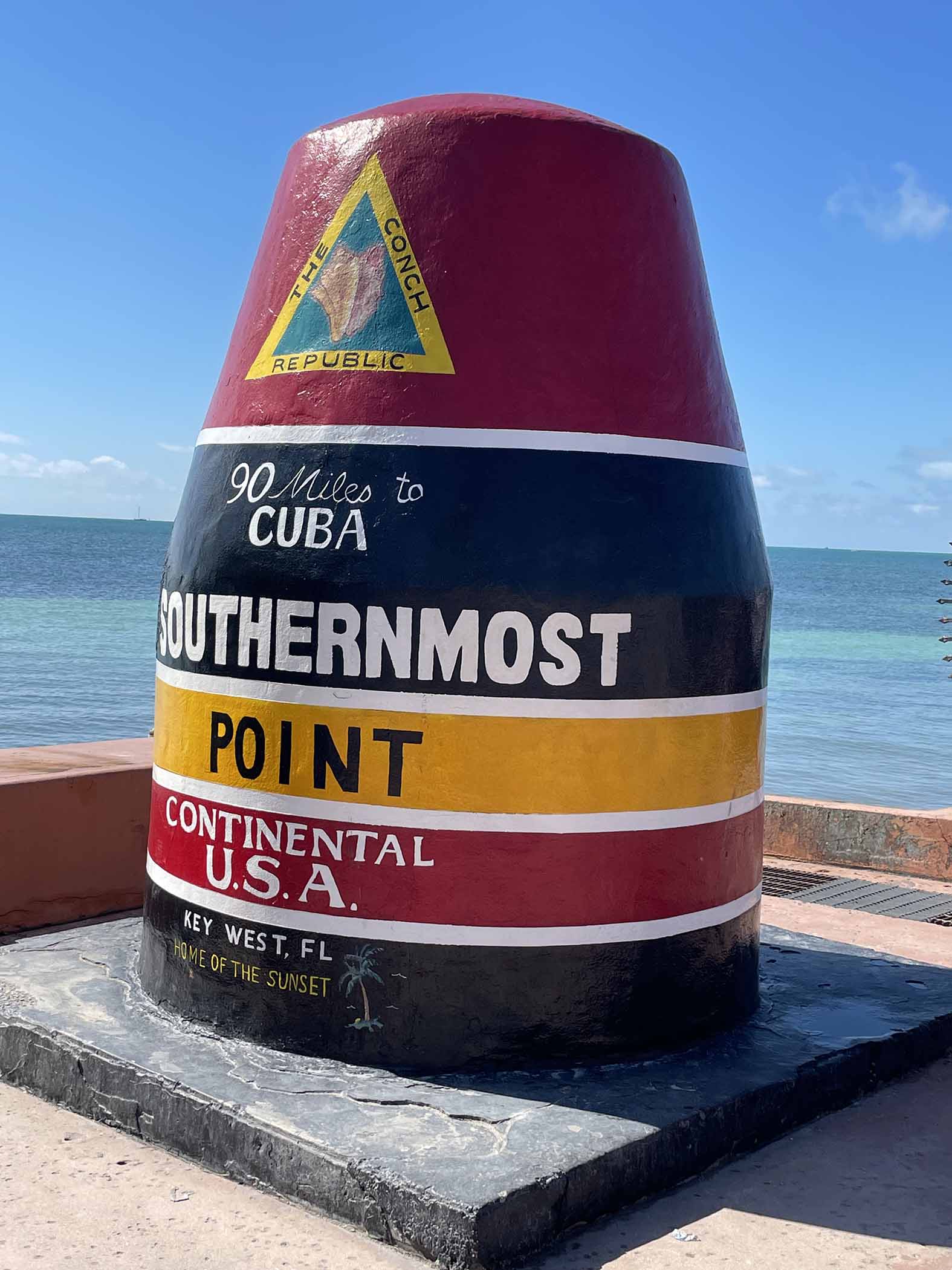 The Southernmost Point Buoy is a popular attraction. - TravelWorld ...
